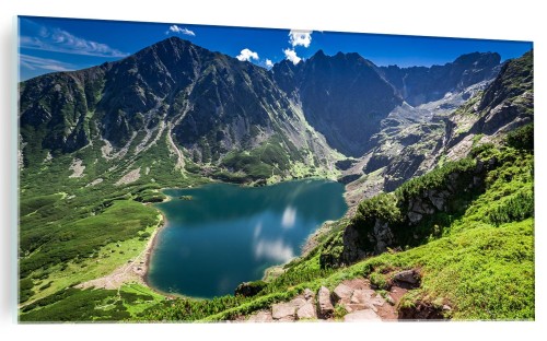 FOTO OBRAZ ZE SZKŁA SZKLANY Czarny Staw Gąsienicowy - Sklep FotoHome